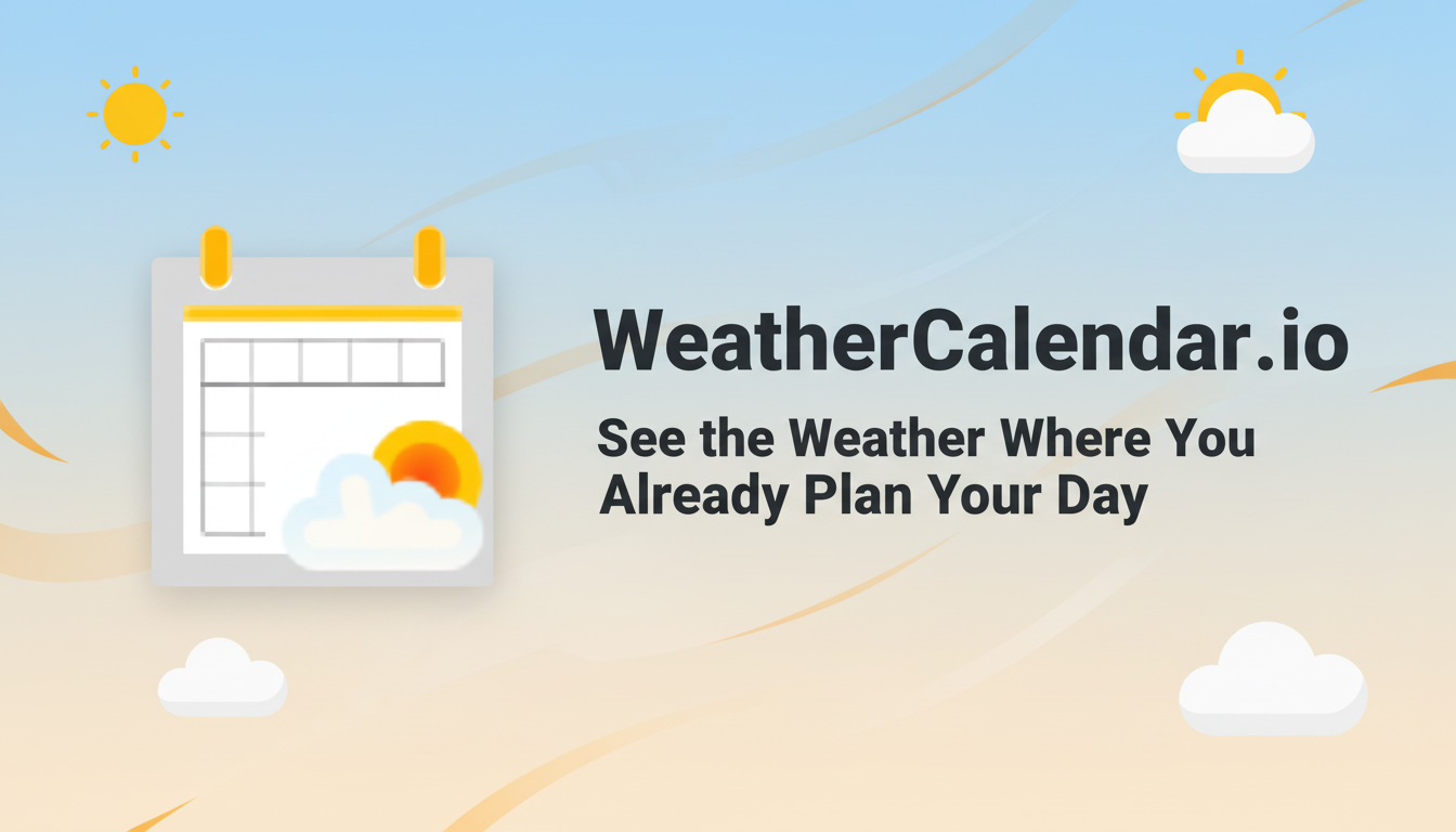 Add Weather to Google Calendar - WeatherCalendar.io